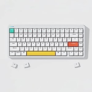 nuphy Halo75 Mechanical Gaming Keyboard, 75% RGB Hot-swap Wireless Keyboard, Supports Bluetooth、2.4G and Wired Connection，Compatible with Mac and Windows-White(Baby Kangaroo)