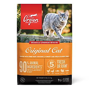 ORIJEN Original Cat, Grain Free Dry Cat Food for All Life Stages, With WholePrey Ingredients, 12lb
