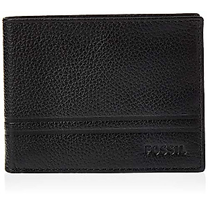 Fossil mens Wilder Flip Id Bifold Bi Fold Wallet, Wilder Black, One Size US