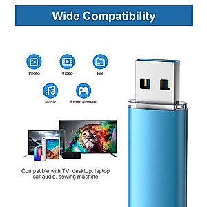 TOPESEL 128GB USB 3.0 Flash Drive, High Speed Thumb Drive USB Flash Drive USB Memory Stick for Data Storage (Blue)