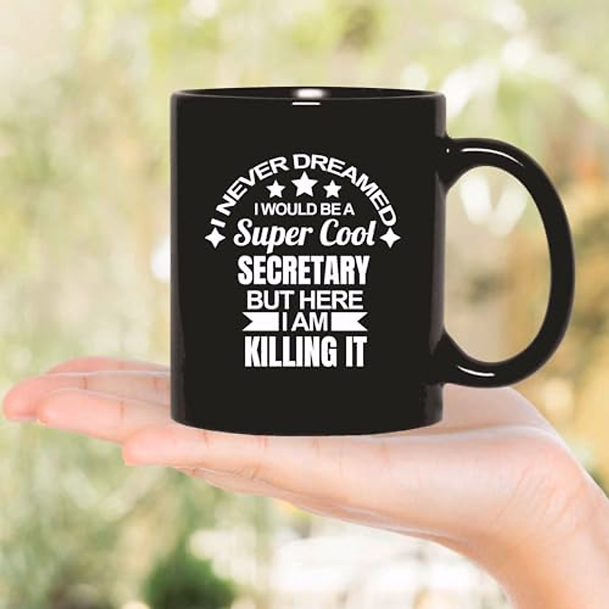 Funny Gift Secretary's Gift, Ideal For Office Professionals' Birthday - Killing It, 11oz 15oz Black Coffee Mug