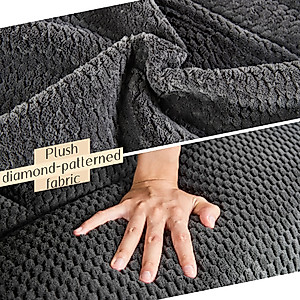 VanAcc Recliner Couch, 3 Seater Sofa Recliner with Cup Holders for Living Room- 85 inch Comfy Couch with Dual Wingback Recliner, Grey Oversized Recliner