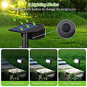 Sucolite 6-Pack Solar Spot Lights Outdoor, 59 LED Solar Lights Outdoor Waterproof, Outdoor Solar Lights for Yard with 3 Lighting Modes, Solar Landscape Spotlights for Garden Pathway Driveway Walkway