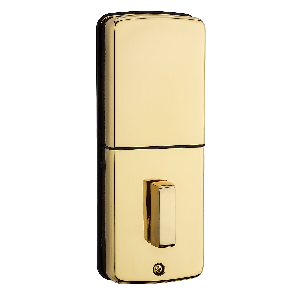 Kwikset Powerbolt Keyless Electronic Door Lock 5-Button Keypad, With Keyed Entry Deadbolt, Featuring SmartKey Security Re-Key Technology in Polished Brass