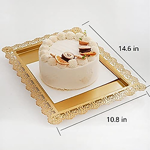 iToids 4Pcs Gold Cake Stand Set Cupcake Stands Holder Bakery Dessert Display Fruit Platter Serving for Wedding Birthday Baby Shower Party Celebration Home Decoration