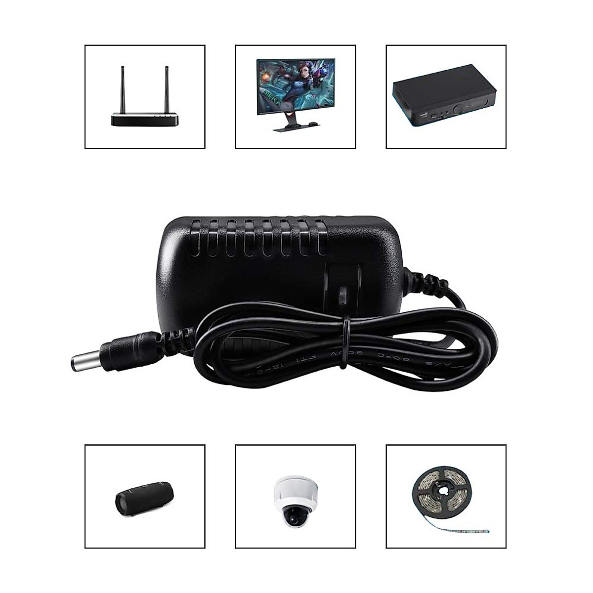 YLYLXIMA 15V 2A Power Supply 15V 2A Adapter, AC 100-240V to DC 15V 2A Wall Charger 5.5mm X 2.5mm US Wall Plug Switching Power for LED Strip, Audio and Video Equipment.