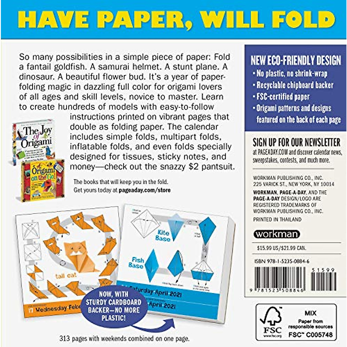 Origami Page-A-Day Calendar 2021