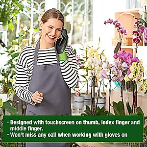 WORKPRO 2 Pairs Garden Gloves, Working Gloves with Eco Latex Palm Coated, Works Gloves with Touchscreen for Weeding, Digging, Raking and Pruning(L)