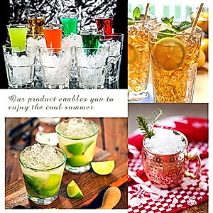 Pack of 2 Professional Lewis Bags and 1 Piece Ice Mallet Set-15.3 × 8.6 Inch Reusable Canvas Crushed Ice Bags with Wooden Mallet for Home Party Bar Kitchen Dried Ice Crushing