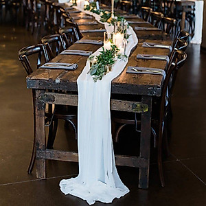 White Arch Drapes 2 Panels 6 Yards Sheer Backdrop Curtains for Parties Ceiling Wedding Arch Reception Drapery Fabric Decor