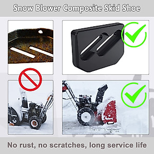 Karbay 532174762 532436125 Composite Skid Shoe Left & Right Compatible with Husqvarna/Poulan/Craftsman Most 2002 and Newer Snowblower 532178777 532174762 532436125 and More.