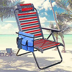 iCaicoyo Chair Armrest Organizer Bag for Beach Camping Storage Organizer Side Hanging Pouch Bag for Outdoor Chair