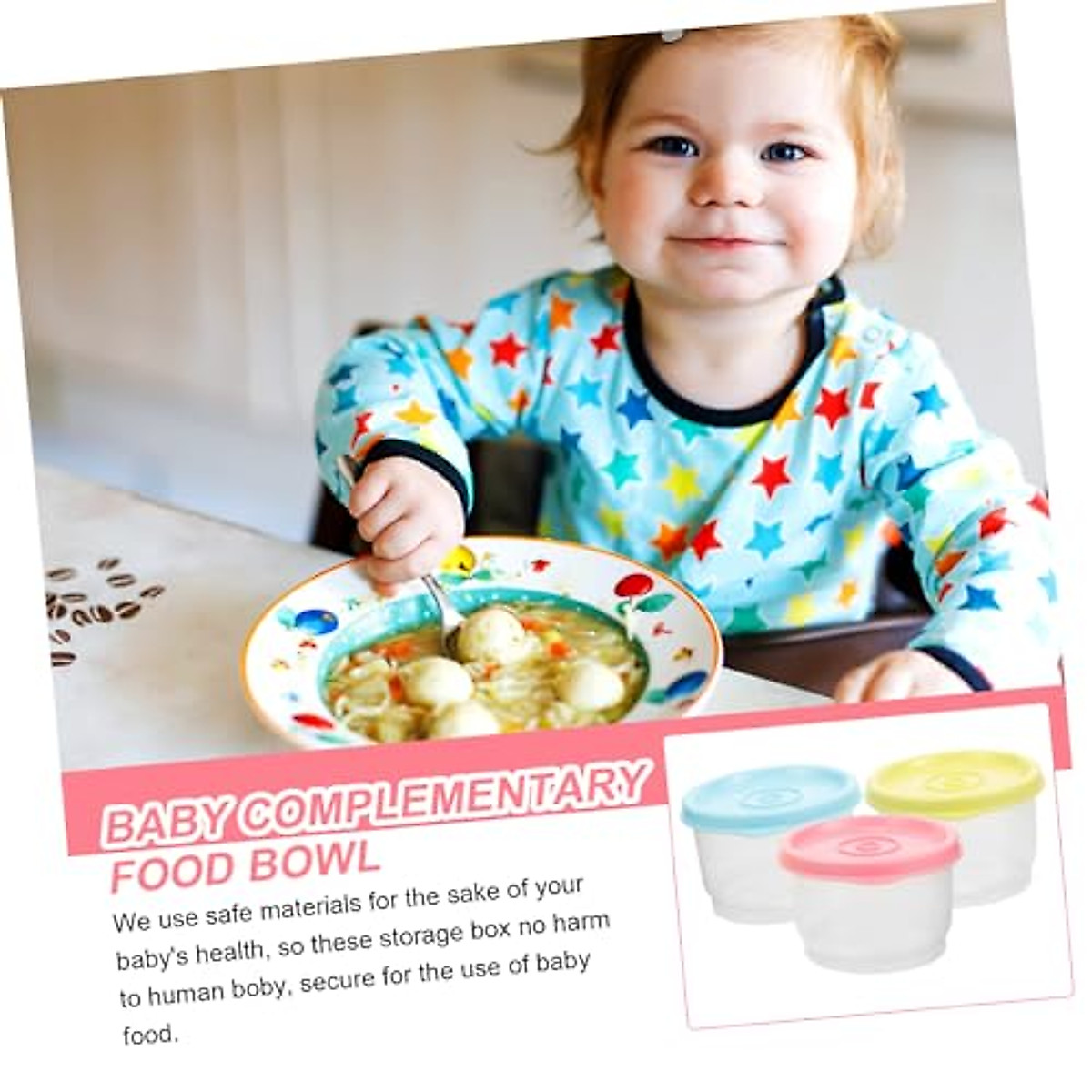 ORFOFE Baby-Food-Storage-Containers 150ml Baby Food Storage Dishwasher Safe Mini Containers