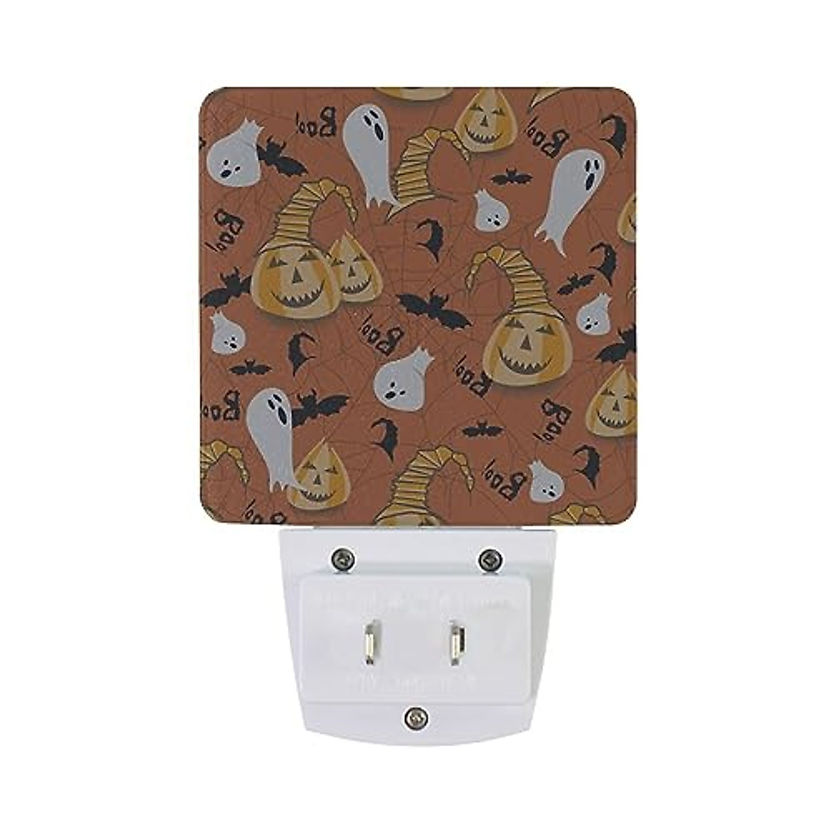 JSTEL Halloween Pumpkin Night Lights Plug into Wall Decorative Dusk to Dawn,Halloween Ghost Night Light Plug in,LED Nightlights for Bedroom Bathroom Kitchen Hallway Stairs