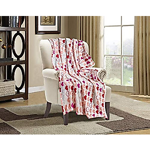 Valerian Luxury Velvet Touch Ultra Plush Christmas Blanket |Soft, Warm, Cozy|Holiday Printed Fleece Throw/Blanket-50 x 60inch, 50 x 60, Isabella Heart