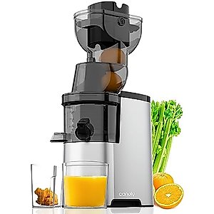 Masticating Juicer, 300W Professional Slow Juicer with 3.5-inch (88mm) Large Feed Chute for Nutrient Fruits and Vegetables, Cold Press Electric Juicer Machines with High Juice Yield, Easy Cleaning