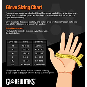 GLOVEWORKS HD Orange Nitrile Disposable Gloves, 8 Mil, Latex and Powder Free, Industrial, Food Safe, Raised Diamond Texture, Small, Case of 1000