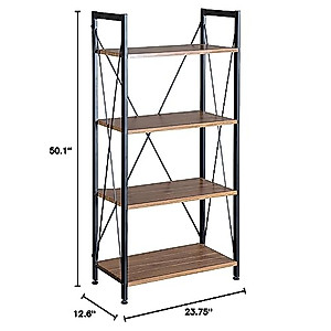 Baxton Studio New Semester Bookshelf, Coffee/Black