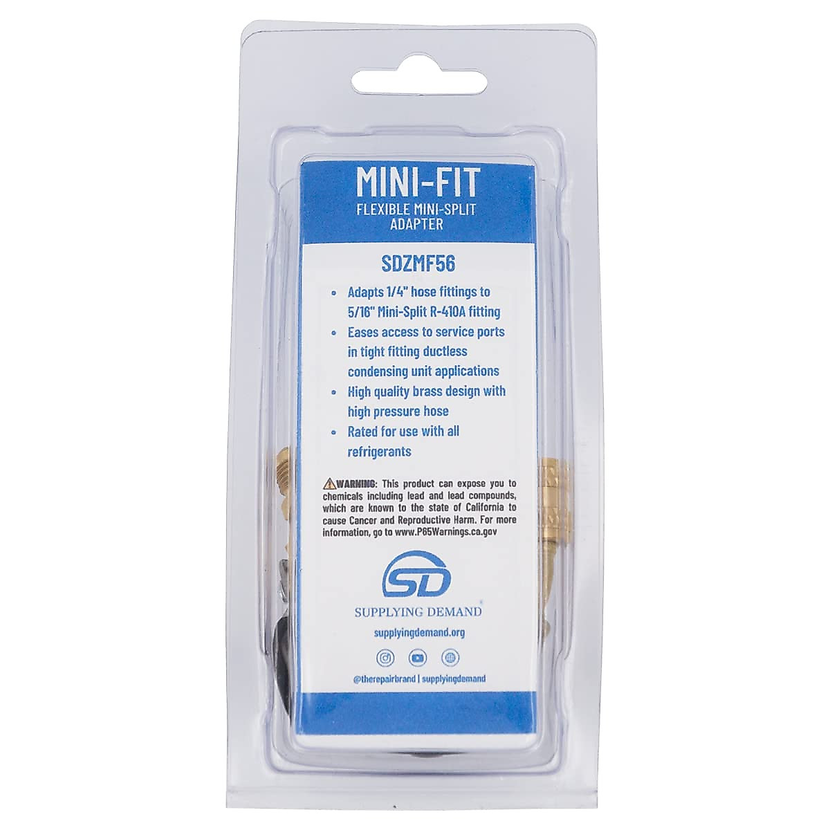 Supplying Demand ZMF56 Flexible Mini-Split Adapter Adapts From 1/4 To 5/16 Inch Mini Split Fittings