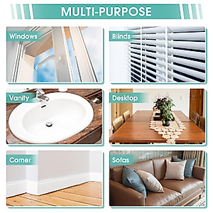 4 Pack Damp Dusting Sponge Duster, Grey Dust Cleaning Sponge, Reusable Household Cleaning Sponge Tool for Blinds, floorboards, fan blades, Vents, Glass, Railings, Mirrors