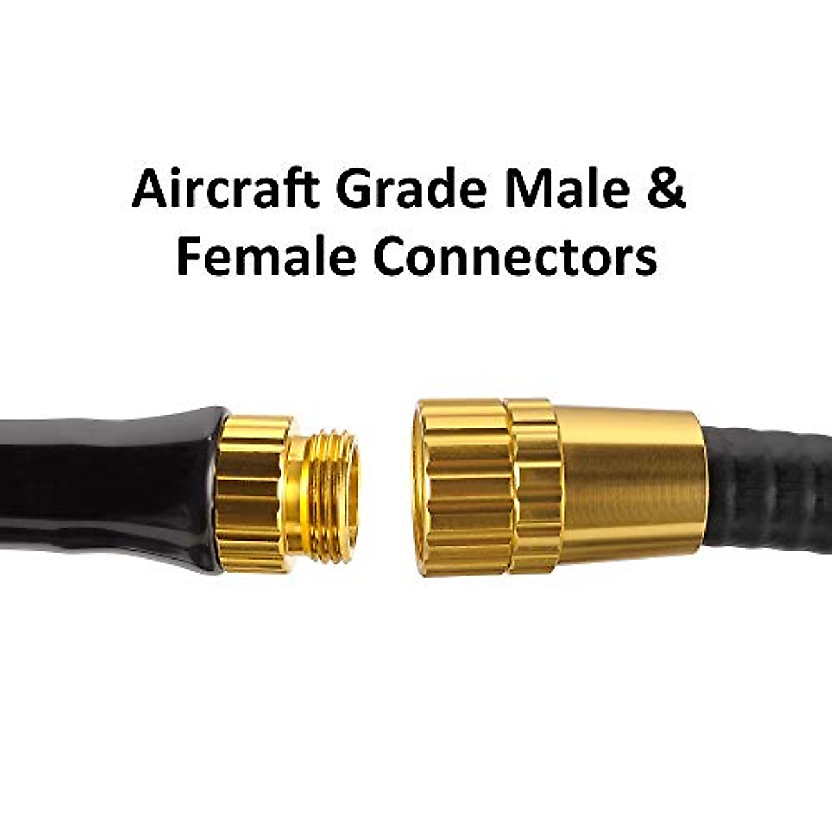 Giraffe Tools Reinforced Garden Hose 5/8 in. x 25 ft, No Kink Heavy Duty Polyvinyl Chloride Hose with Bend Protection, Male and Female Fittings