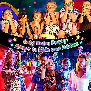 30Pcs LED Light Up Bracelet, Party Favors for Kids, Light Up Fidget Spinner Bracelets, Glow in The Dark Party Supplies, Classroom Prizes, Return Gifts, Halloween Christmas Goodie Bag Stuffers