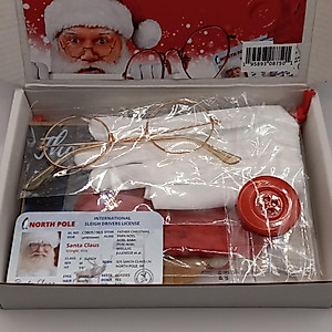 Santa Evidence Kit - Proof of Santa, Santa License, Santa Button, Lost Glove for Kids Christmas