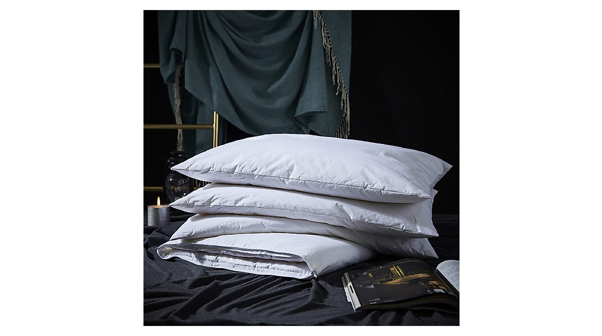 Adjustable Goose Feather Pillow for Custom Sleep Comfort - Three Geese