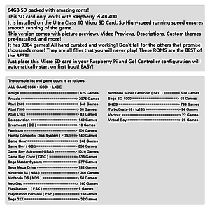 BeiErMei Raspberry Pi 4B 400 Game System Retropie RetroArch ...