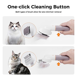 3 in 1 Long Hair Pet Grooming Kit, Long Hair Cat Brush, Pin Brush for Shedding, Undercoat Rake for Cats, Cat Detangler Brush, Pet Hair Removal Tool, Cat Brushes for Indoor Cats, Cat Comb,