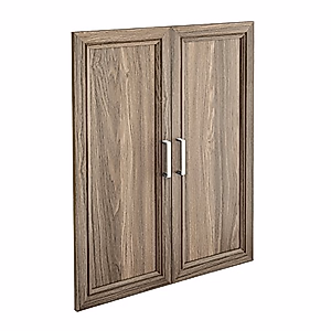 ClosetMaid SuiteSymphony Wood Closet Set, Add On Accessory Shaker Style, For Storage, Clothes, Units, Natural Gray/Satin Nickel, 25" Door Pair