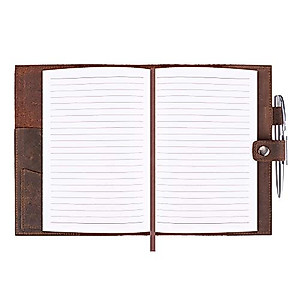 Moonster Lined Journal Notebook Paper for Refillable Leather Journals – Premium Milled Inserts A5 Paper 70gsm Sheets Ruled Notepad 8.25 x 5.75 Inches with 320 Refill Pages and Helpful Bookmark