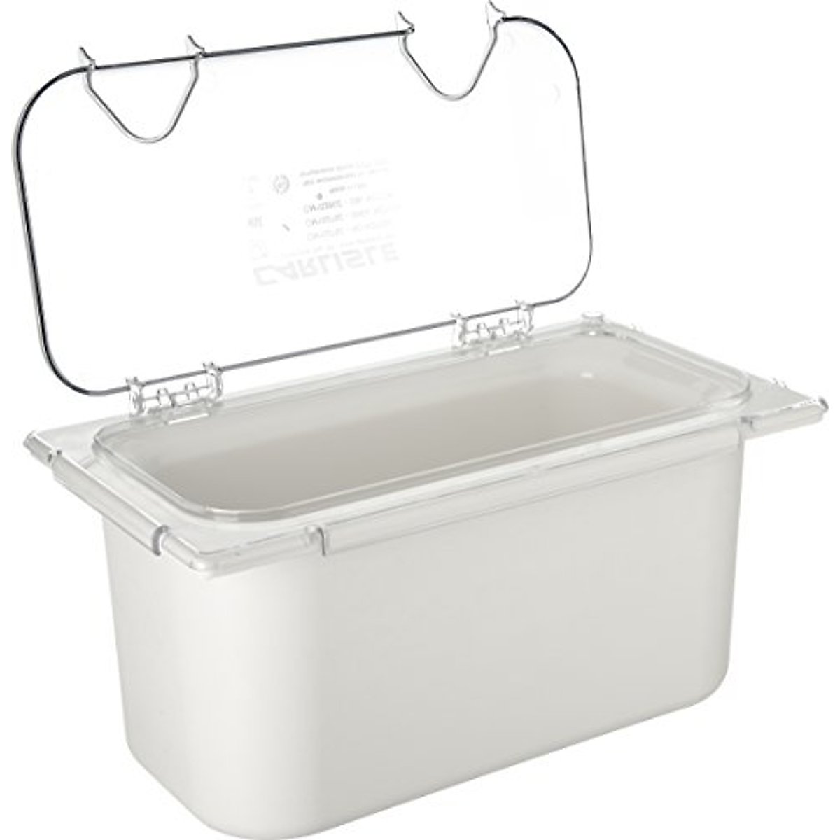 Carlisle FoodService Products CM10279Z07 Coldmaster EZ Access Lid with Notch, 1/3 Size, 0.9" Height, 13" Width, 7" Length, Polycarbonate (PC), Clear (Pack of 2)