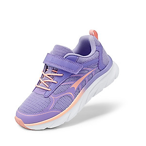 DREAM PAIRS Boys Girls Sneakers Kids Tennis Running Shoes EZ-ONs EZ-Plays Athletic Sport Gym Lightweight Breathable Shoes,Size 2 Little Kid,Purple/Pink,SDRS2326K