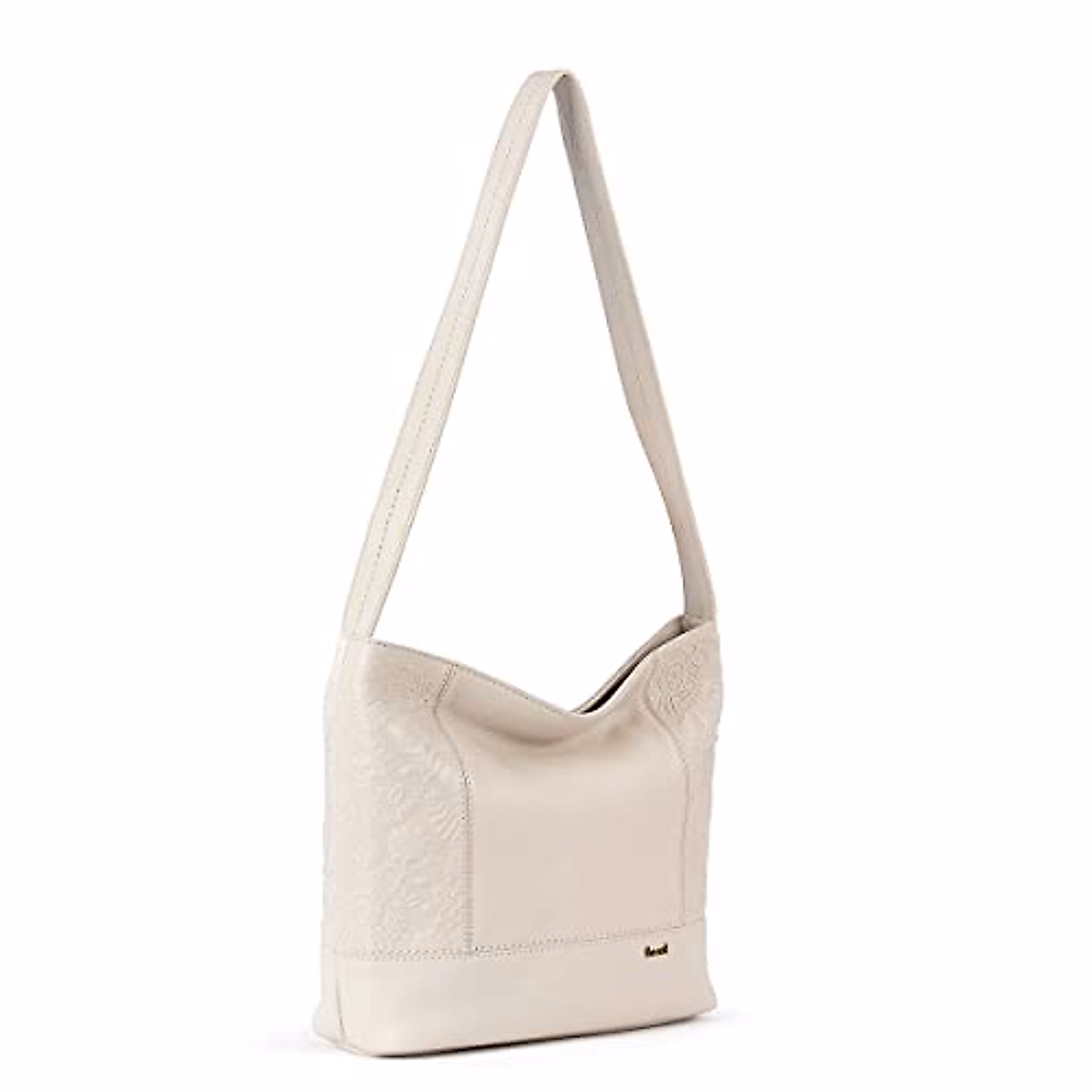 The Sak womens De Young Leather Hobo Bag, Stone Floral Embossed, One Size US