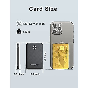 6000mah Ultra Slim Built in Cables Power Bank, Card Size Built in USB C Cords Battery Pack Portable Charger for phones, 3 Output External Battery Pack Compatible with iPhone, Samsung and Heated Vest