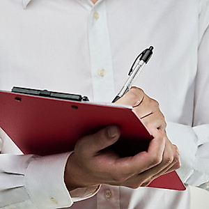 Staples Retractable Ballpoint Pen, Medium Point, 0.7mm, Black Ink, Dozen (50793)