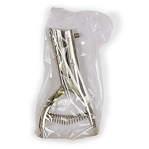 SmartSign Single Hole Heavy Duty Hand Held Hole Punch - 1/8 inch (3 mm) Hole Punch, 2 inch reach, for Id card, PVC Card, Badge, foil, 5" Tall, Silver