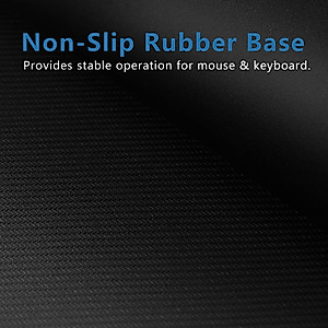 3 Mouse Pad Stitched Edges Premium-Textured Large Mouse Pads Mat Natural Non-Slip Rubber Base Mousepad for Laptop, Computer & PC, 11 x 8.7 inches, Black
