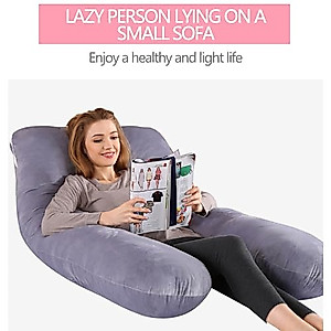 GBSELL Pregnancy U-Shape Sleeping Sideways Pillows,Pregnancy Pillows for Adult Sleeping,Maternity Pregnancy Sideways Pillow (Gray)