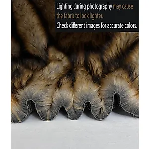 Faux Animal Fur Short/Long Pile 1400gram Heavy 65" Wide Fabric Full, Plush, Warm Soft Coat, Fashion Fursuit Costume - Sold by Continuous Yard (Grizzly Bear)