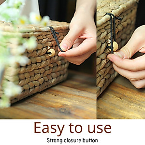 KOLWOVEN Tissue Box Cover - Rattan Wicker Rectangle, Boho Decorative Woven Facial Tissue Holder for Table & Bathroom, Fits 184-Count Box