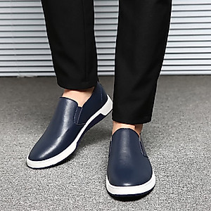 BSROT Men's Casual Oxford Shoes Lace-up Dress Shoes Comfortable Fashion Sneakers Blue 7US
