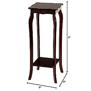 Frenchi Home Furnishing 2 Tier Plant Stand, Mahogany
