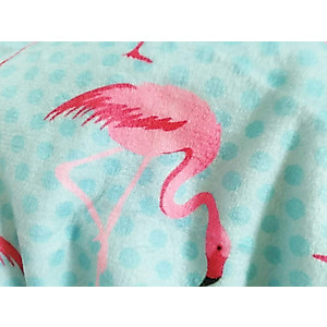 illikkuyax Baby Receiving Blanket, 30 x 47 Inches Plush Blanket with Double Layer Dotted Backing, Cozy Minky Fleece Flamingo Baby Blanket for Newborn Boys, Girls