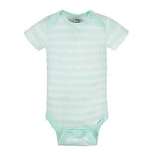 Gerber Baby 8-Pack Short Sleeve Onesies Bodysuits, Elephants, 0-3 Months