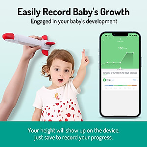 Height Measurement Device, Wireless Ultrasound Stadiometer Height Measuring Device, Smart Digital Height Measuring Device for Kids, with LCD Display, 30cm-220cm / 11.8in-86.6in