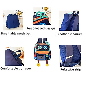 MAOYUAN BEAR Cute Robot Toddler Preschool Backpack, Schoolbag for boys，Suitable for kindergarten children (green)