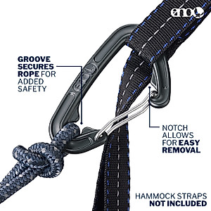 ENO DoubleNest Hammock - Lightweight, Portable, 1 to 2 Person Hammock - for Camping, Hiking, Backpacking, Travel, a Festival, or The Beach - Aqua/Sapphire/Amber