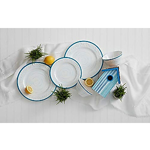 Pfaltgraff 12-Piece Melamine Dinnerware Set - Trellis Blue